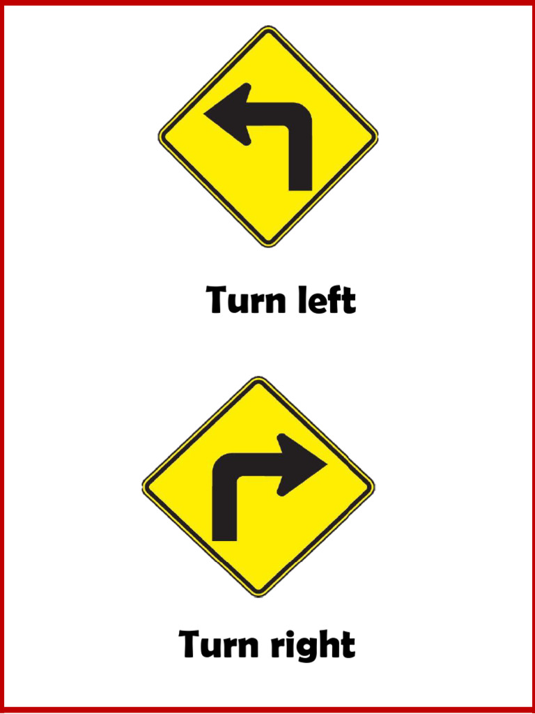 Flashcard - Turn Left Turn Right | PDF