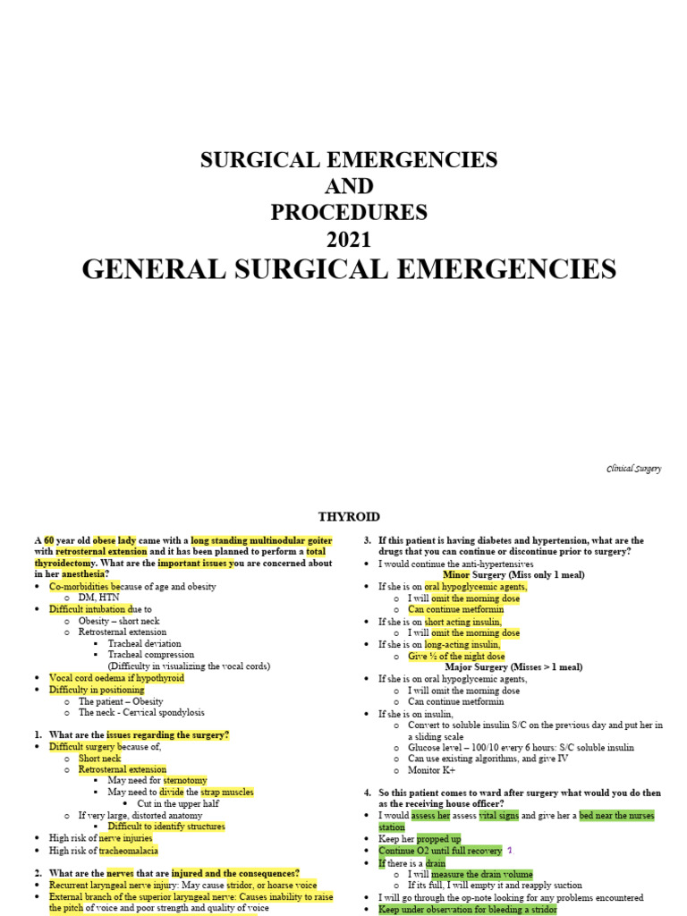 Surgical Emergencies 1 - 240228 - 102236 | PDF