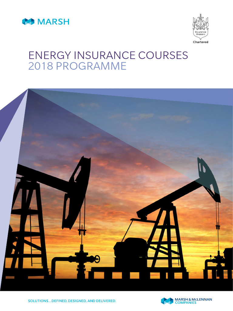 Energy Insurance Courses 2018 | PDF | Insurance | Risk