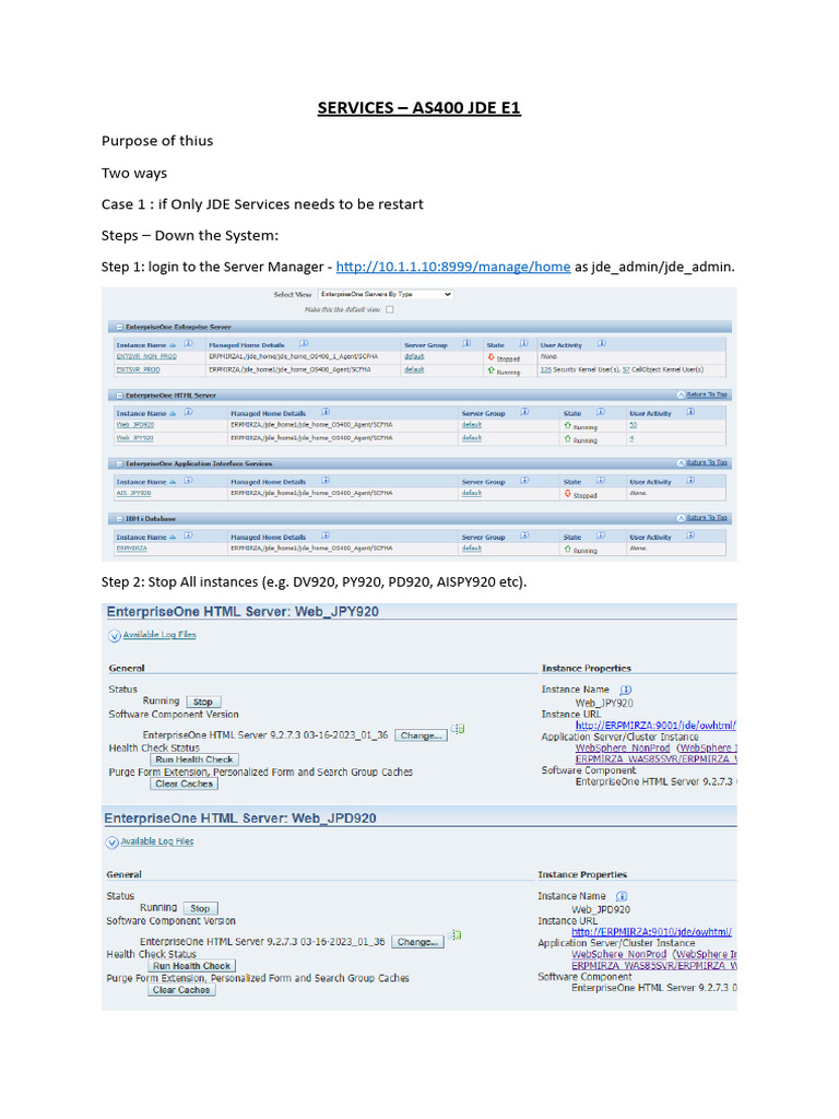 Mirza AS400 SOP | PDF