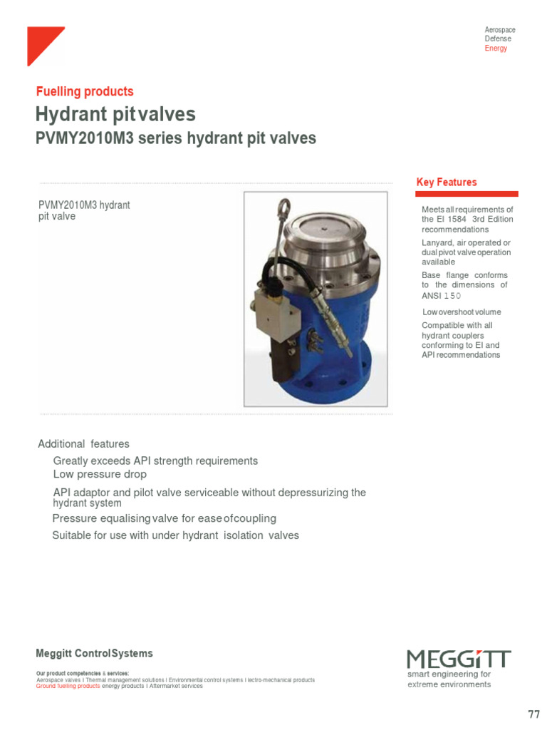 PVMY2010M3 Series Hydrant Pit Valves | PDF | Valve | Mechanical Engineering