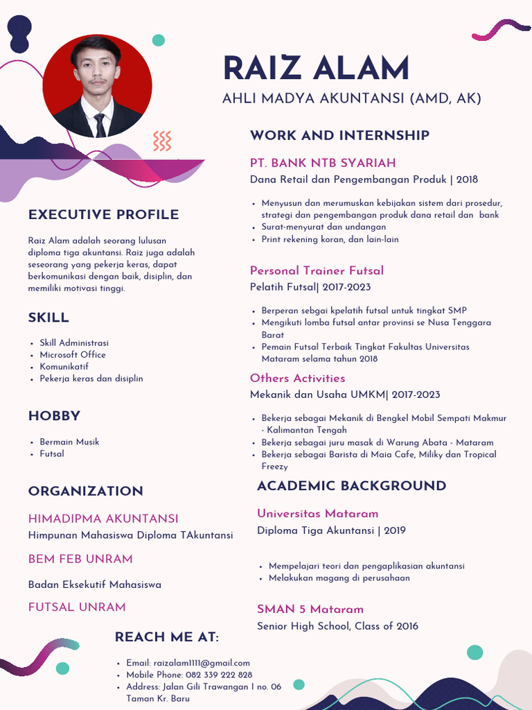 CV RESUME RAIZ ALAM | PDF