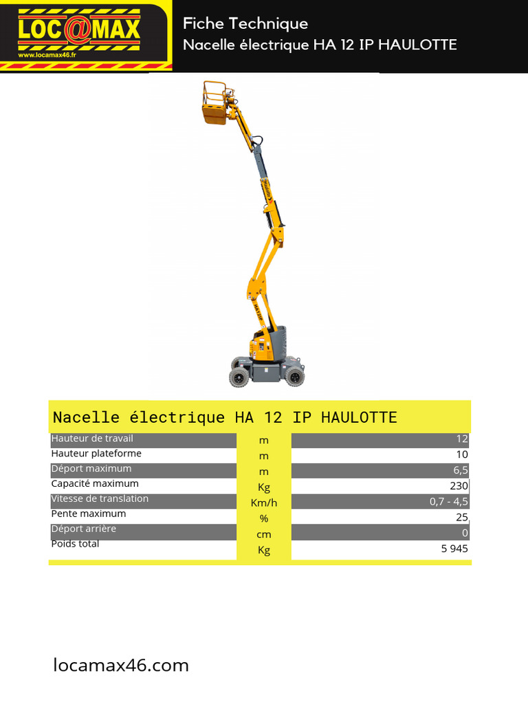 Nacelle Élec HA 12 IP HAULOTTE | PDF