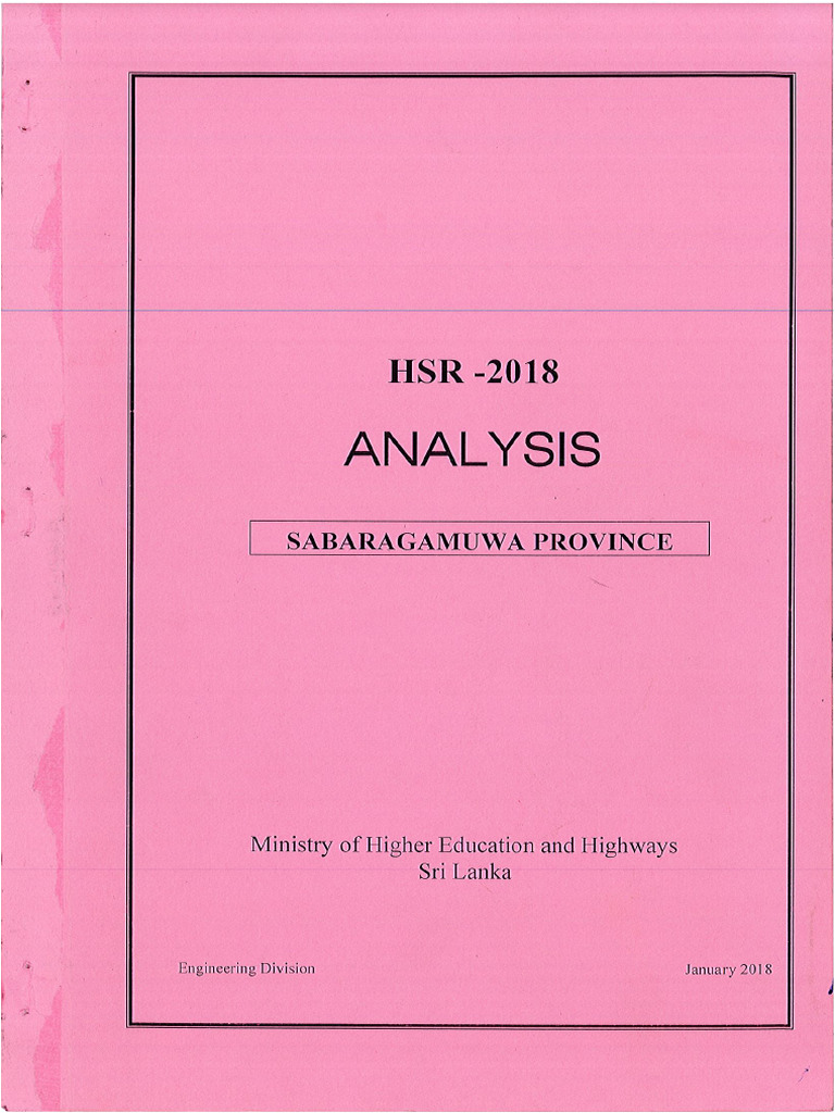 HSR 2018 Analysis | PDF