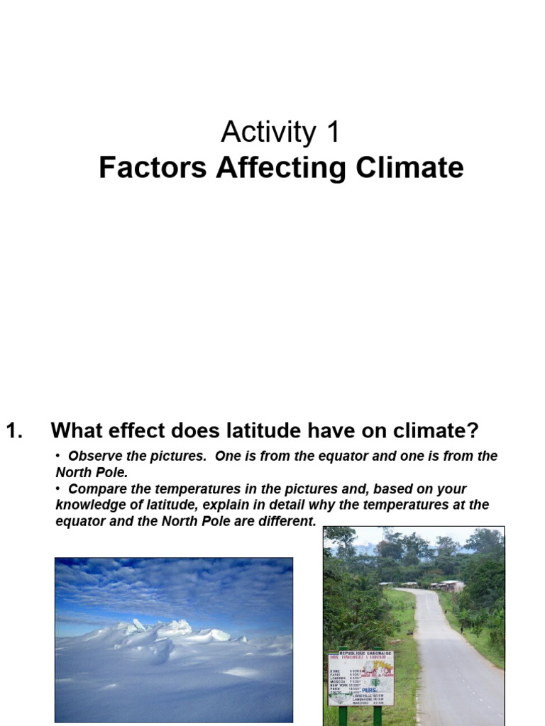 2 - Activity Factors Affecting Climate | PDF | Mountains | Equator