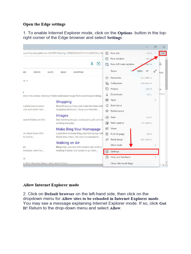 Enable IE Mode On Edge | PDF Enable IE Mode On Edge | PDF