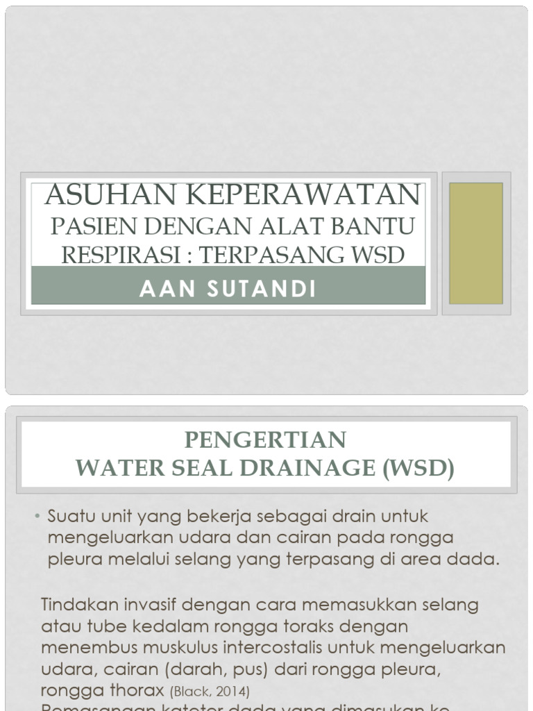 ASKEP Pasien Dengan WSD | PDF | Griya & Taman