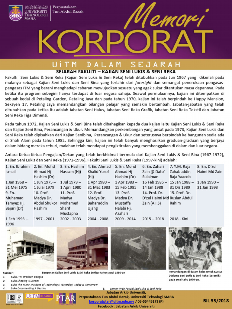 Sejarah Fakulti - Kajian Seni Lukis & Seni Reka | PDF