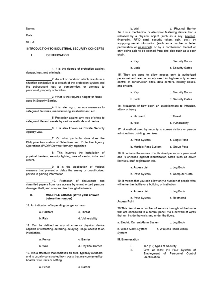 Introduction To Industrial Security Concepts Pdf Securities Vulnerability Computing