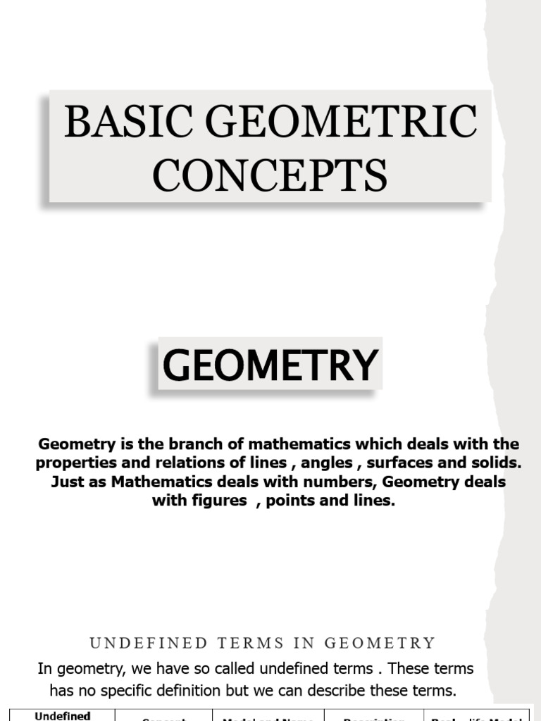 Basic Geometric Concepts | PDF