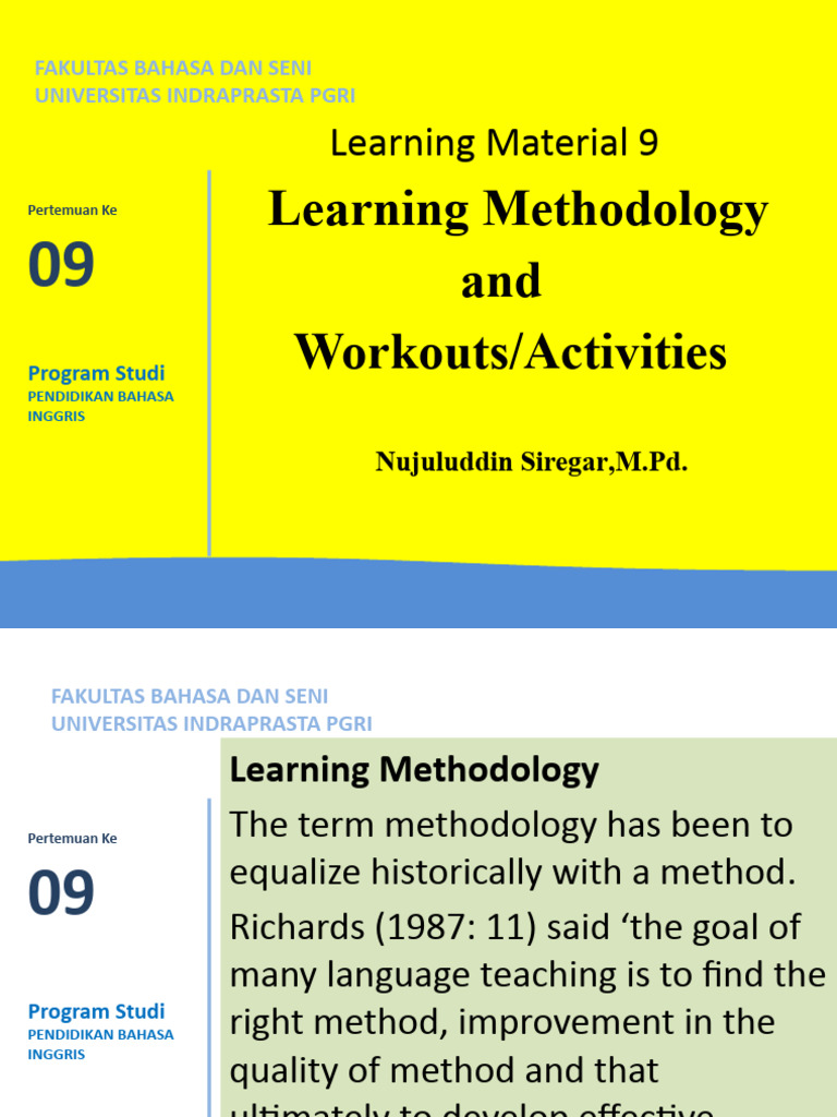 Curriculum and Material Development PPT 9 Curmadev Sem. Gasal 21-22 | PDF | Learning | Methodology