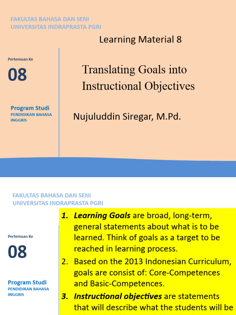 Curriculum and Material Development PPT 8 Curmadev Sem. Gasal 21-22 ...