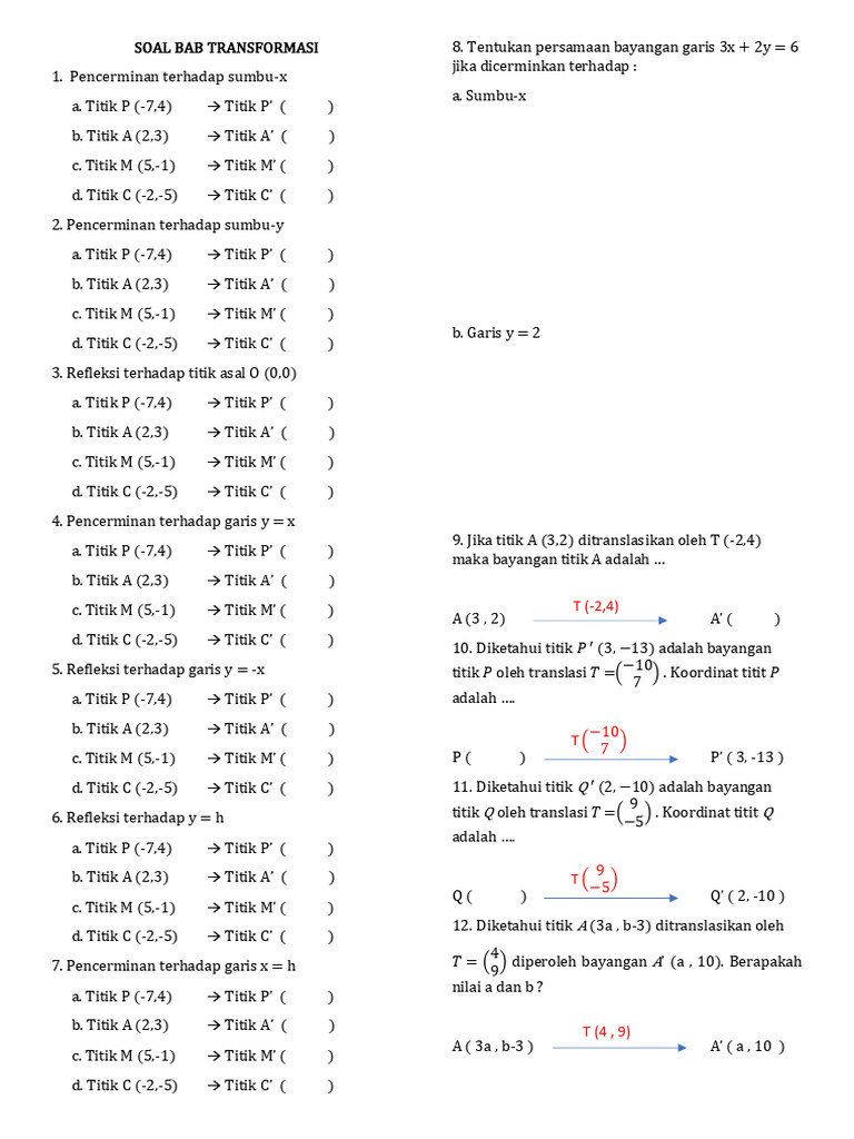 Soal Transformasi 2 | PDF