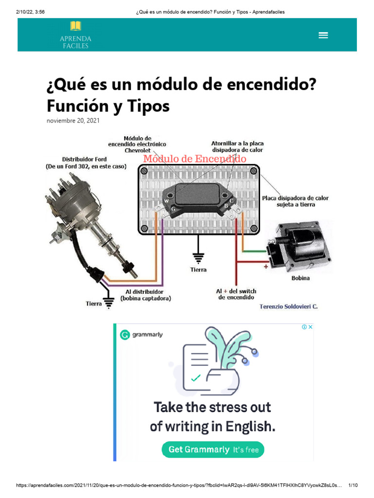 ¿Qué Es Un Módulo de Encendido - Función y Tipos - Aprendafaciles | PDF