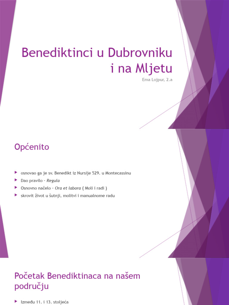 Benediktinci U Dubrovniku I Na Mljetu | PDF