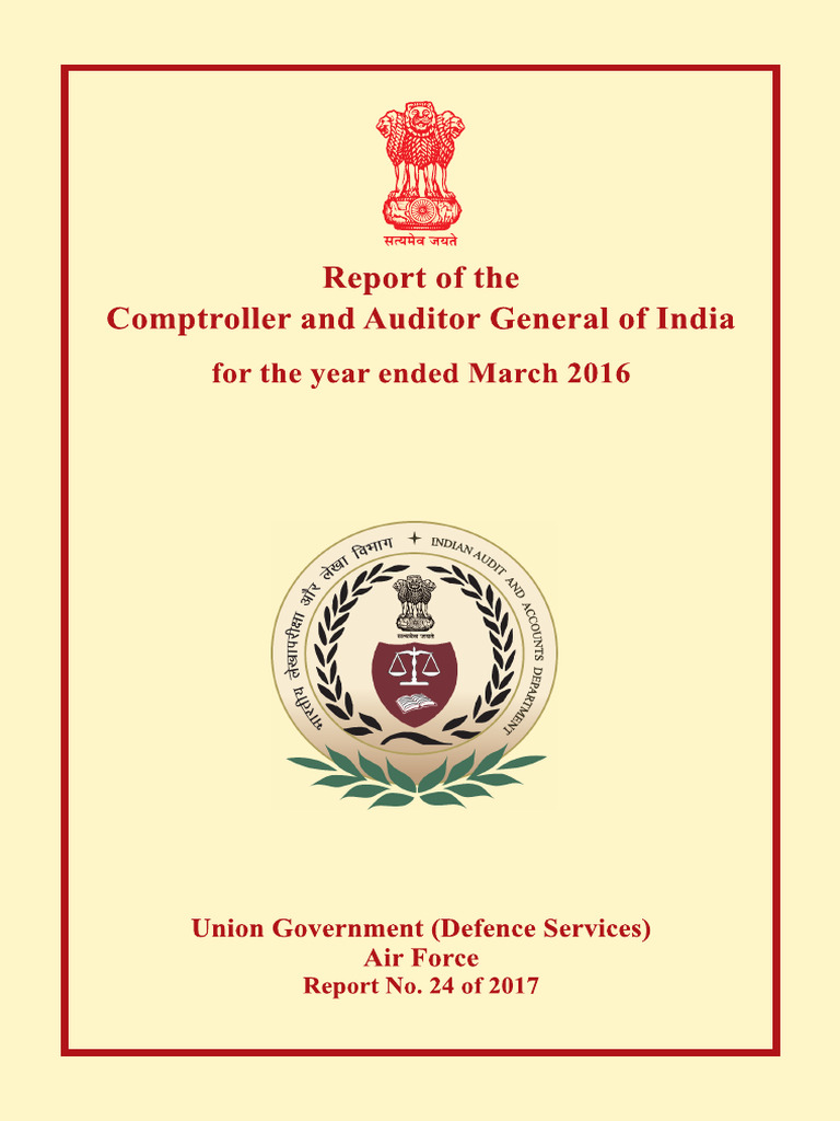 Report No.24 of 2017 - Compliance Audit Union Government Air Force ...
