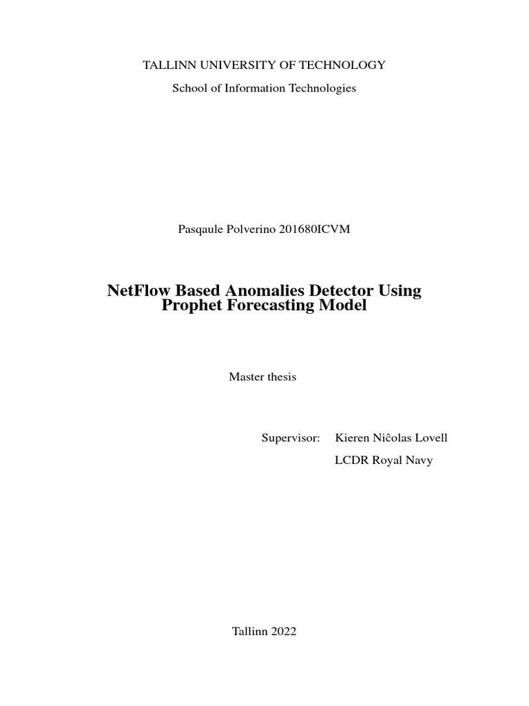 NetFlow Based Anomalies Detector | PDF