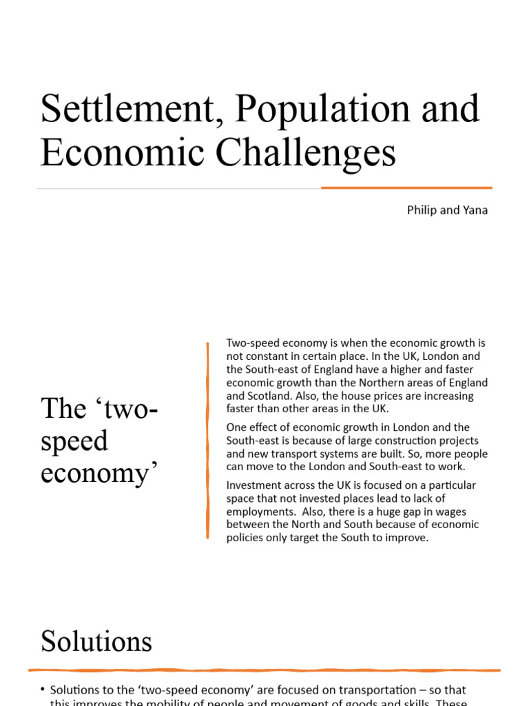 Settlement, Population and Economic Challenges | PDF