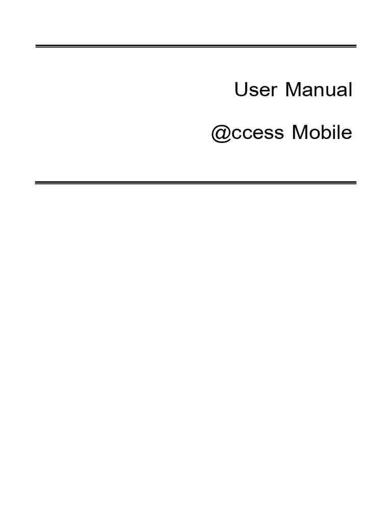 UserManual @ccess Mobile 2022 en | PDF | Personal Identification Number | Identity Document