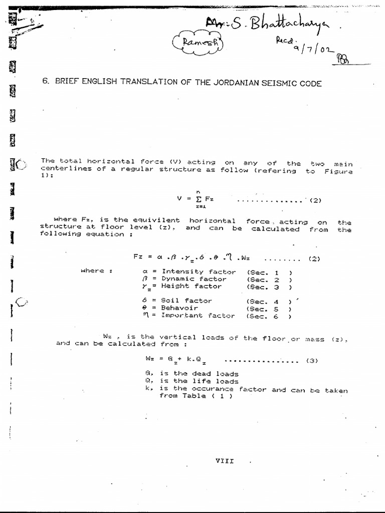 Jordan Seismic Code | PDF