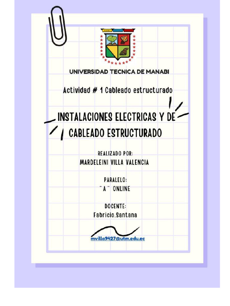 Actividad 1 Cableado Estructurado | PDF | Métodos y materiales de enseñanza | Informática