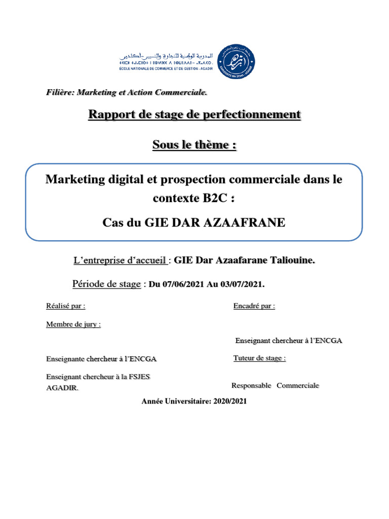 Rapport de Stage S8 | PDF