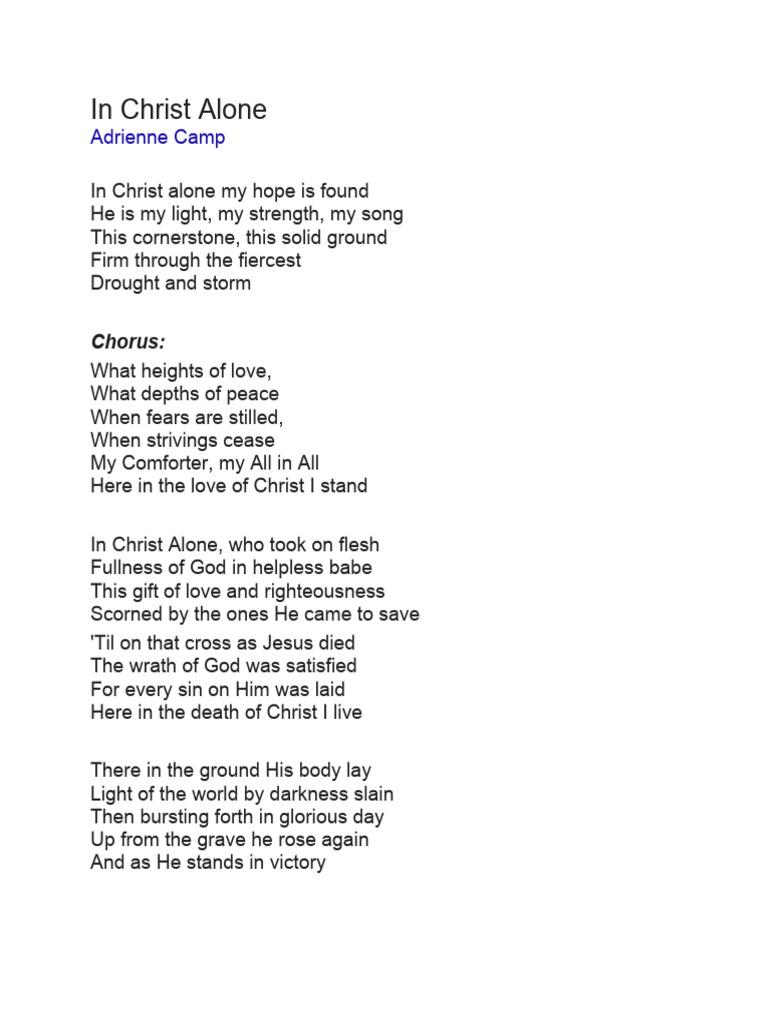 In Christ Alone | PDF