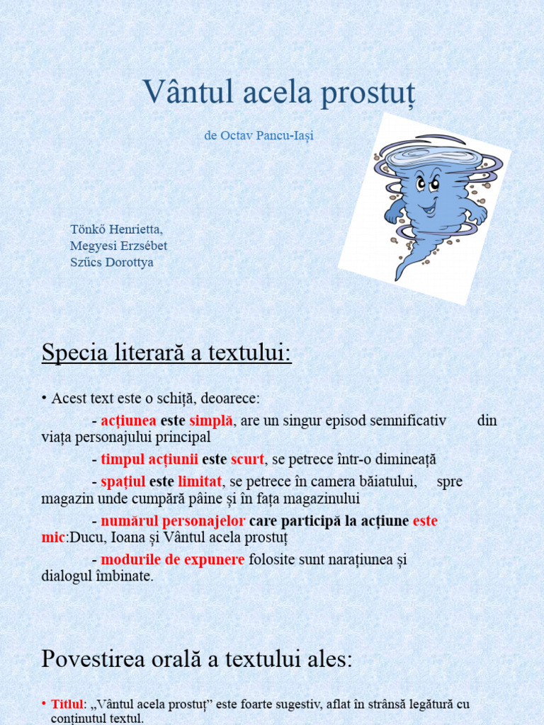 Vantul Acela Prostut | PDF