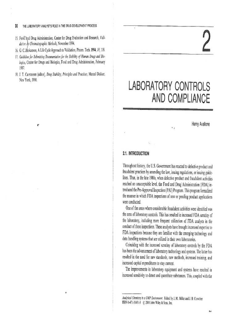 Laboratory Controls and Compliance | PDF