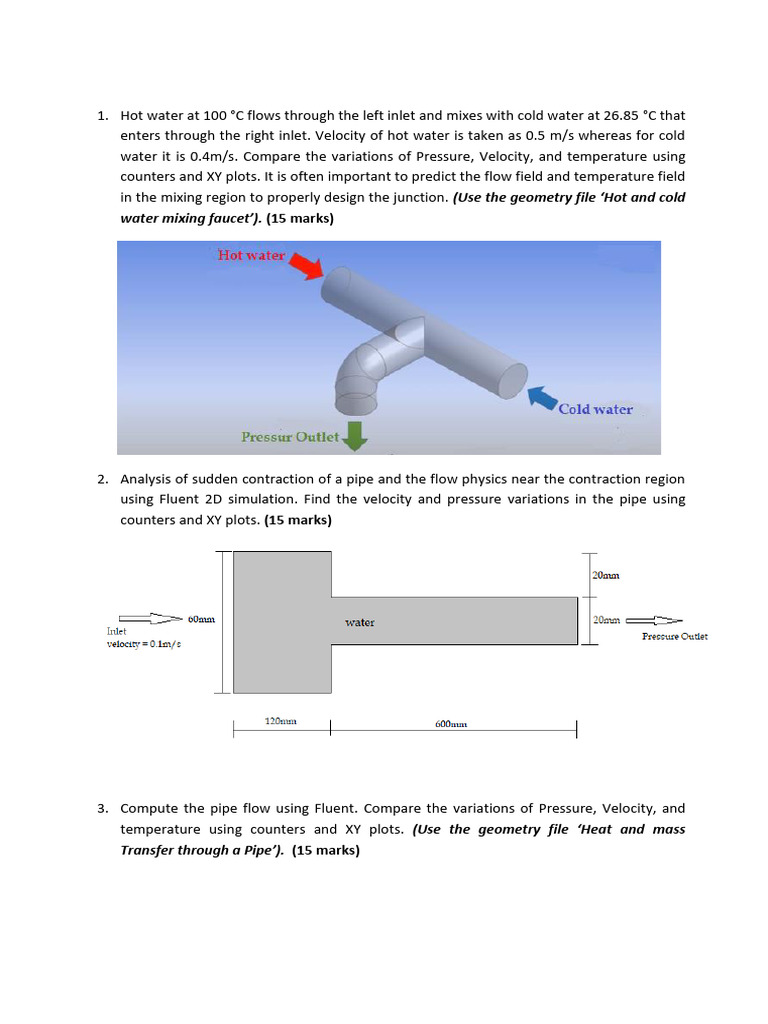 Fluid Flow and Heat Transfer Simulations | PDF | Fluid Dynamics | Water Heating