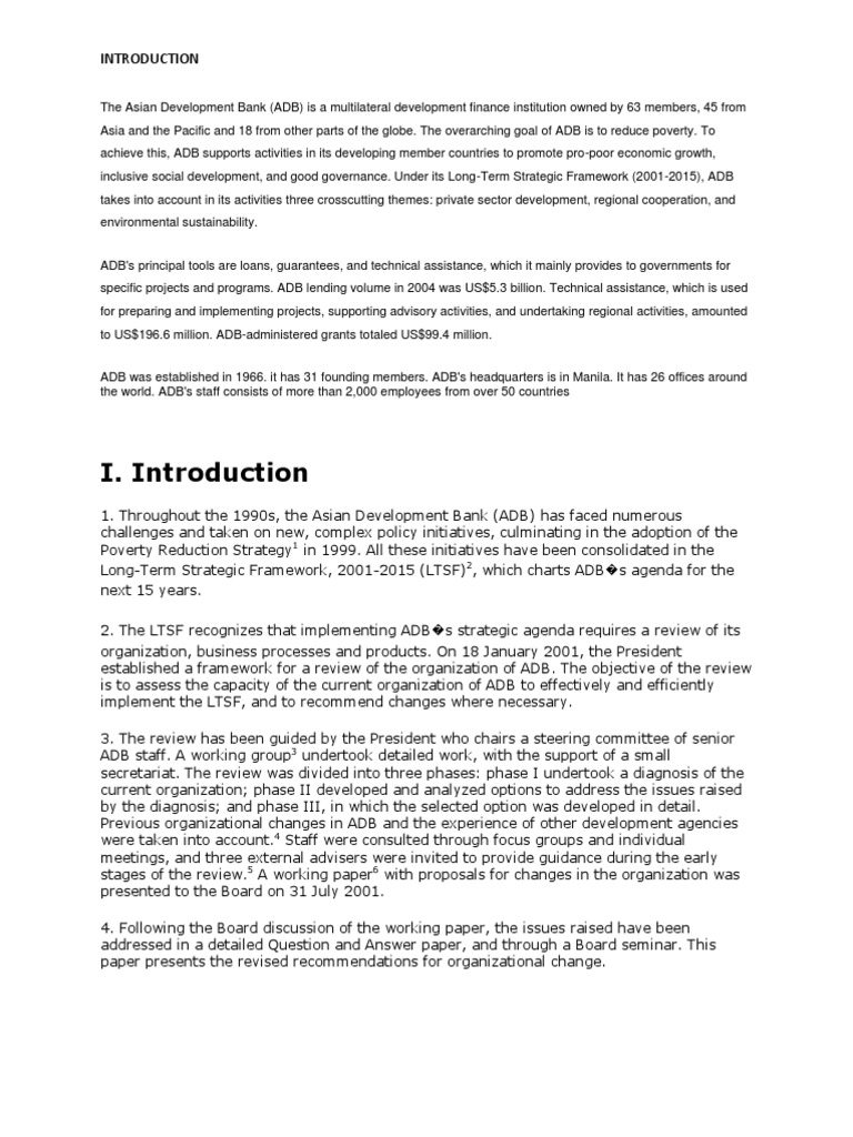 The Asian Development Bank | PDF | Asian Development Bank ...