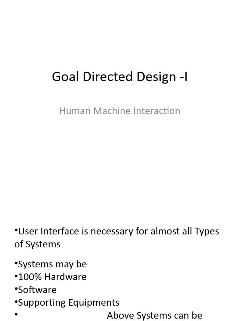 Goal-Directed Design in HMI Systems | PDF | Usability | Computer Program