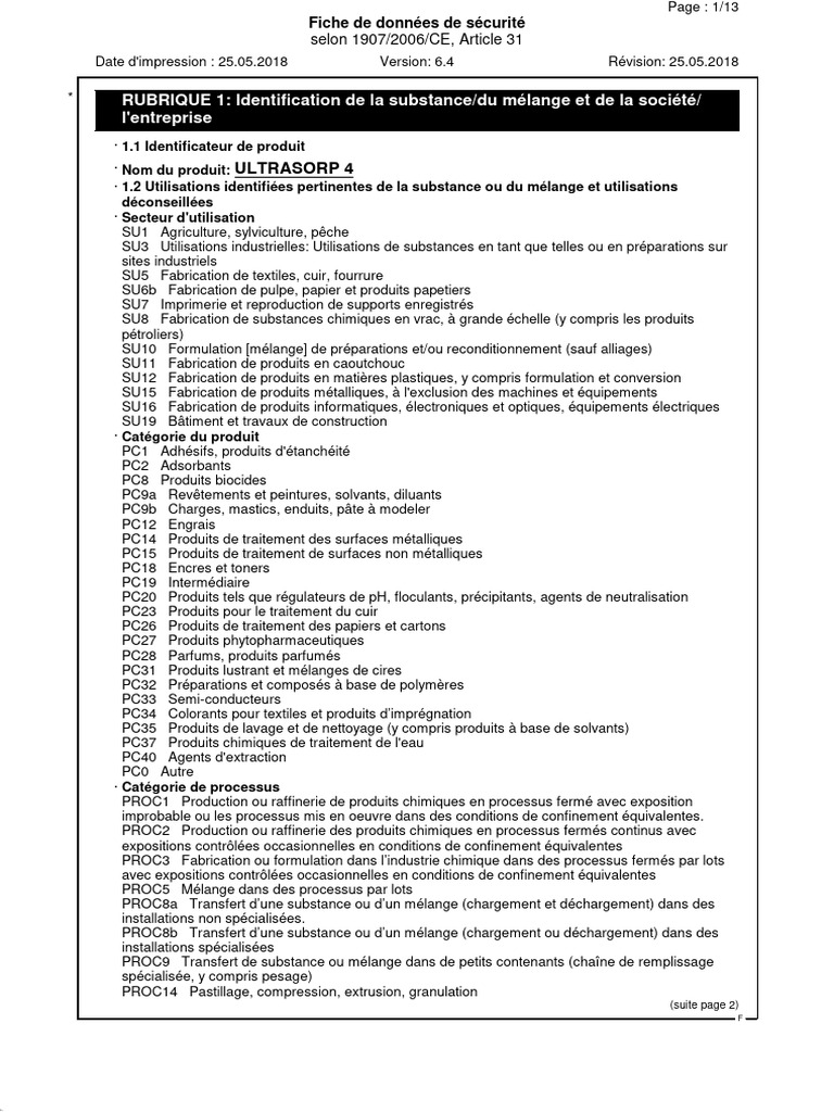 FDS - Ultrasorp 4 | PDF