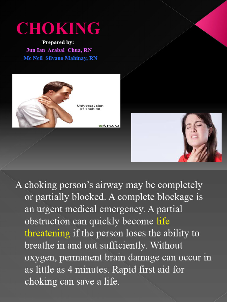 Choking Pres | PDF | Clinical Medicine | Medical Specialties