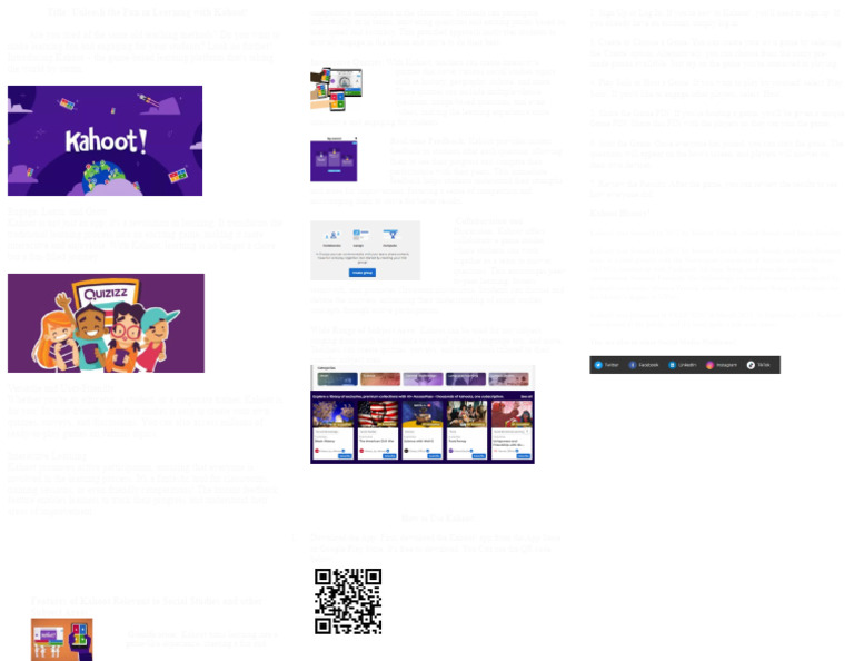 KAHOOT TEMPLATES GUIDES AND OTHER RESOURCES Technical Specifications ...