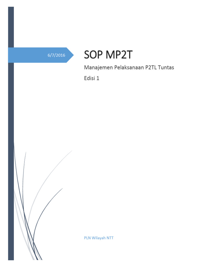 SOP MP2T Edisi 1 | PDF