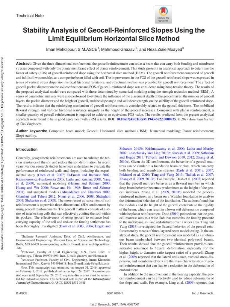Finalised One (Stability-Analysis-Of-Geocell-Reinforced-Slopes-Using-The-Limit-Equilibrium ...