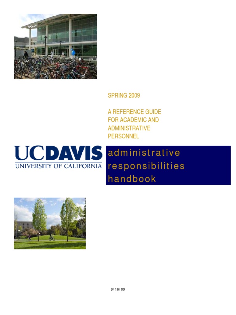 Administrative Responsibilities Handbook: SPRING 2009 | PDF | Audit ...
