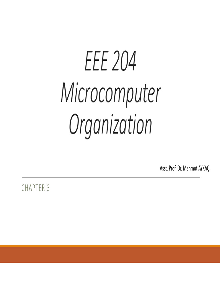 EEE 204 - Lecture3 - Microcomputer Organization | PDF | Teaching Methods & Materials ...