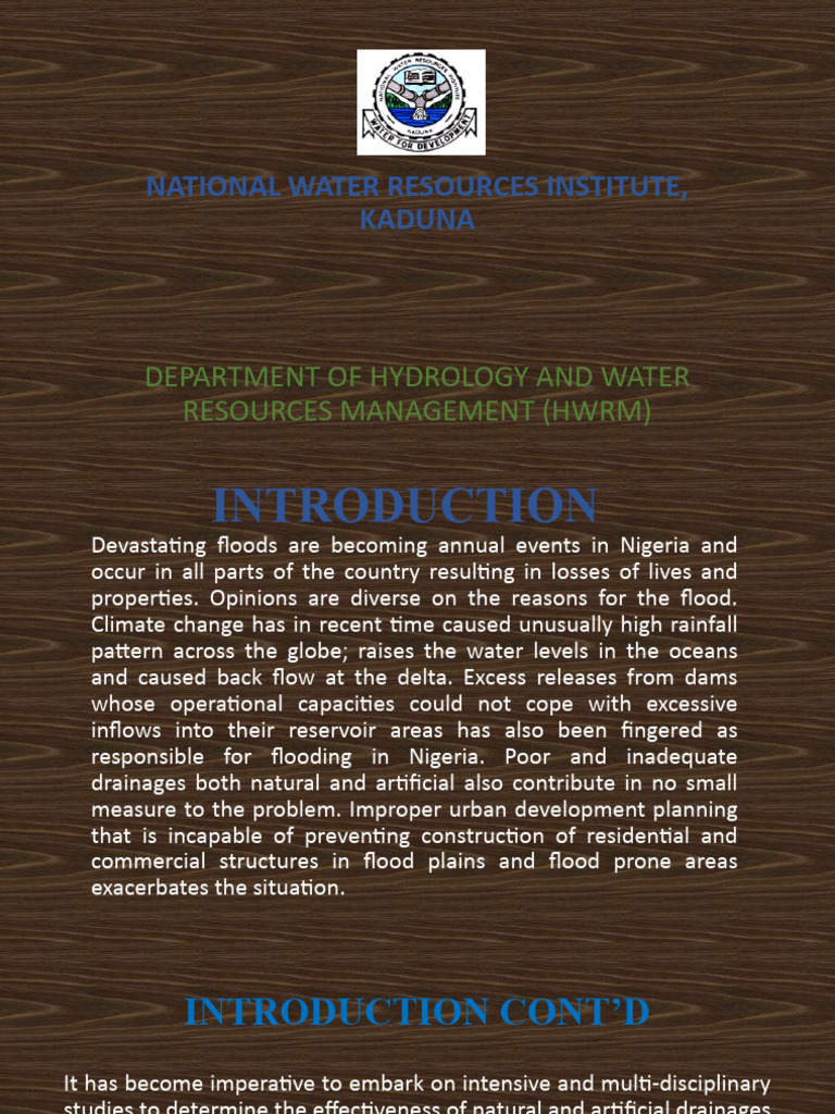 Activities of Nwri On Flooding Mitigations | PDF | Flood | River