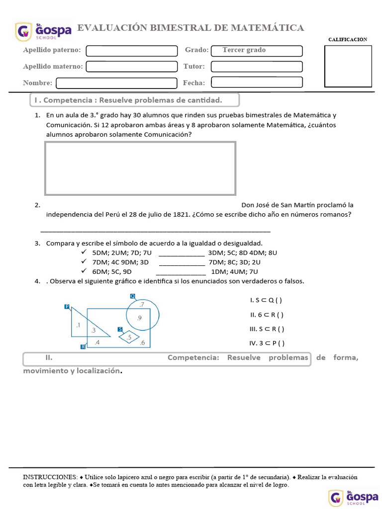 Tercer Grado Matemática | PDF