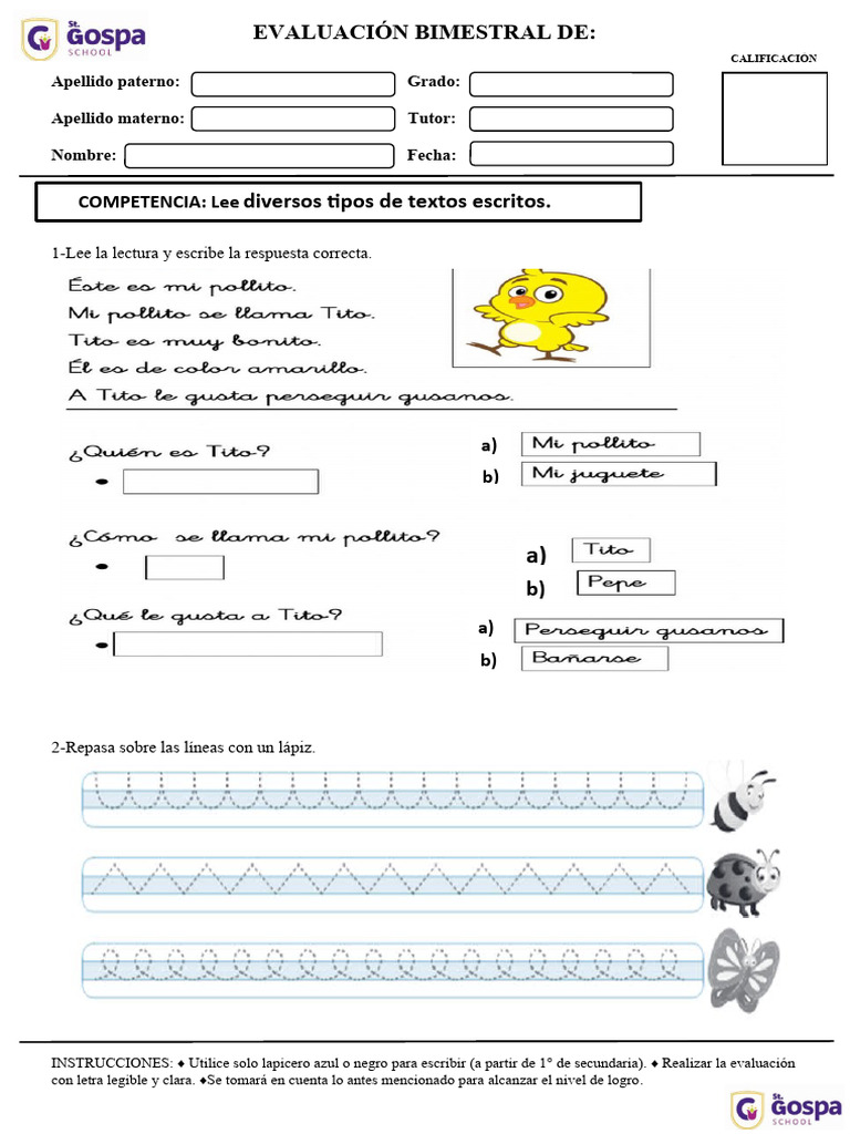 Primer Grado Comunicación Pdf