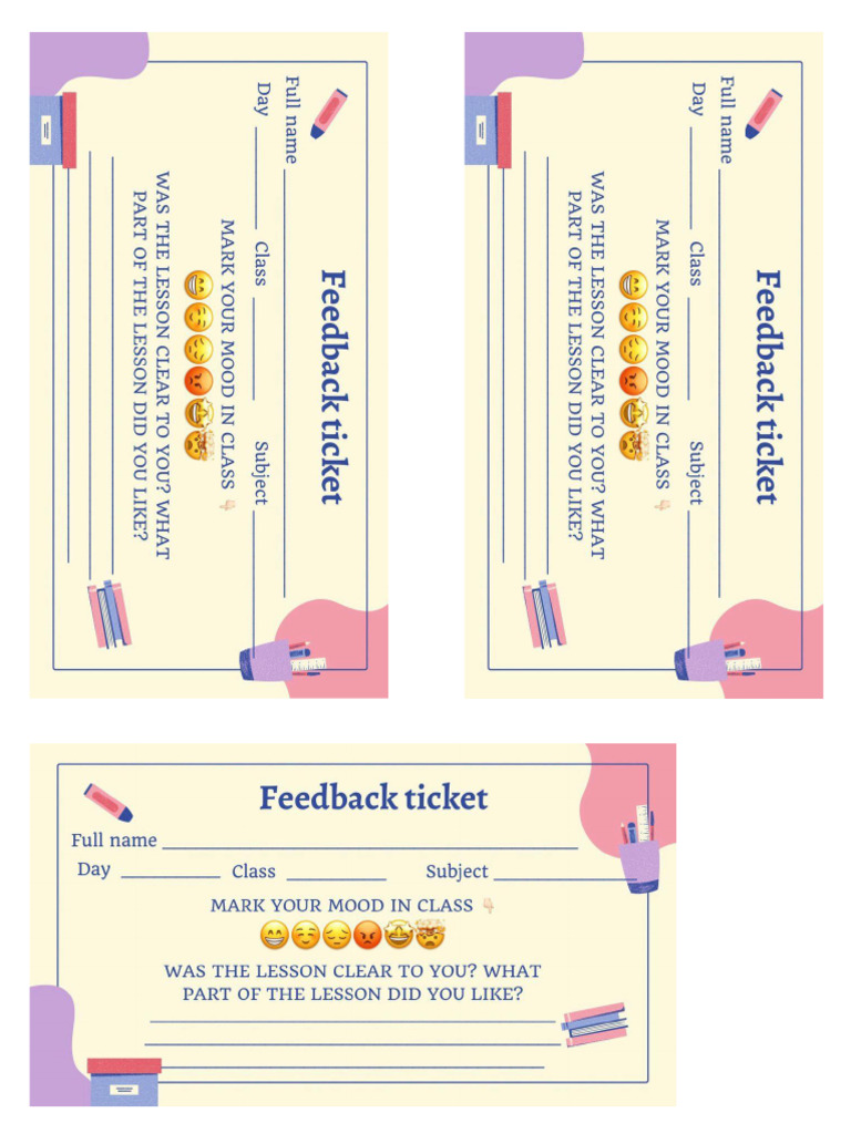 Feedback Ticket. | PDF