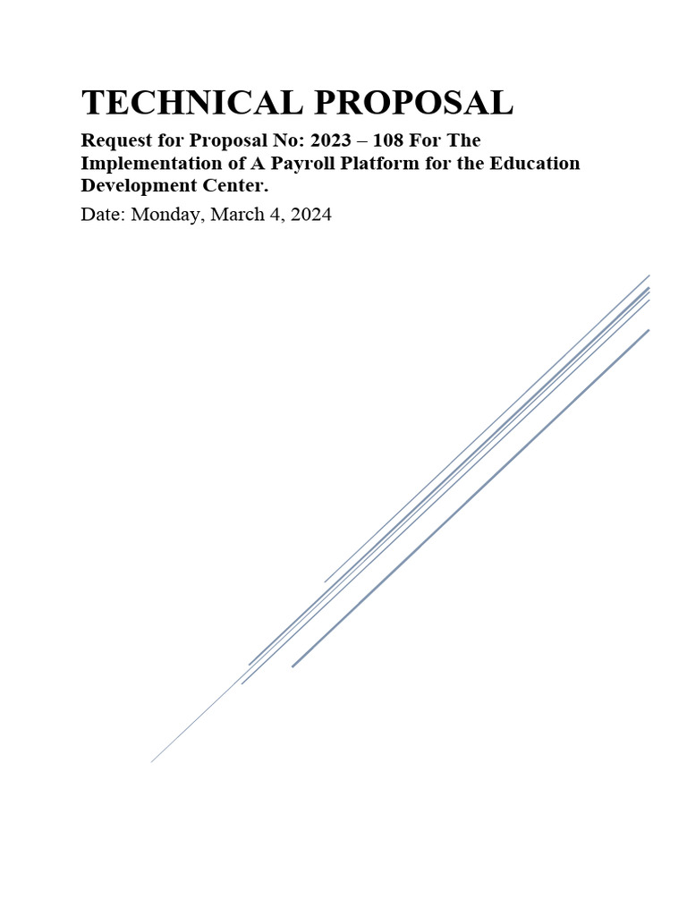 Technical Proposal Example | PDF | Payroll | Quick Books