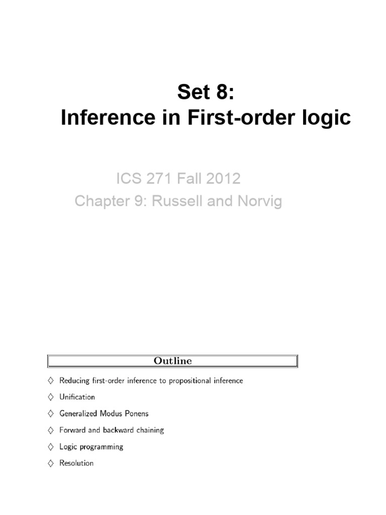 08 Predicate Logic II | PDF | First Order Logic | Mathematics