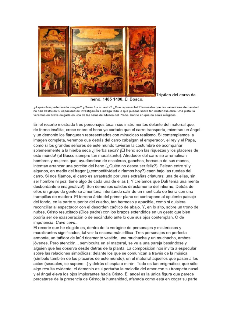 Tríptico Del Carro de Heno | PDF