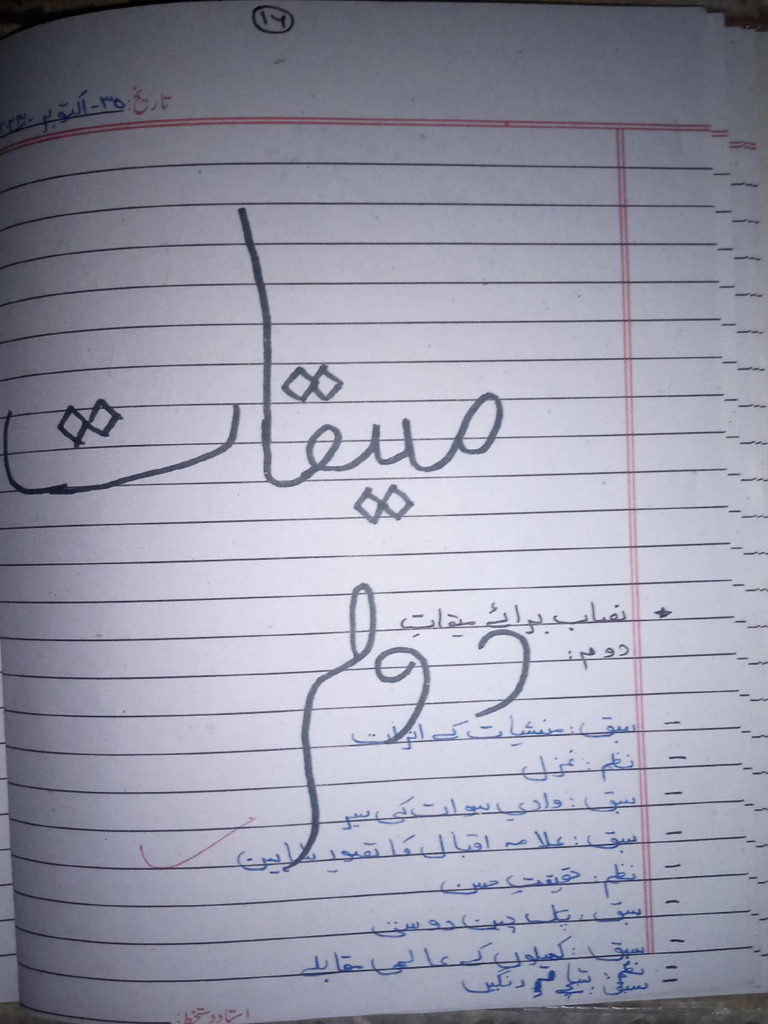 Class 8 - Urdu Work Mid Term | PDF