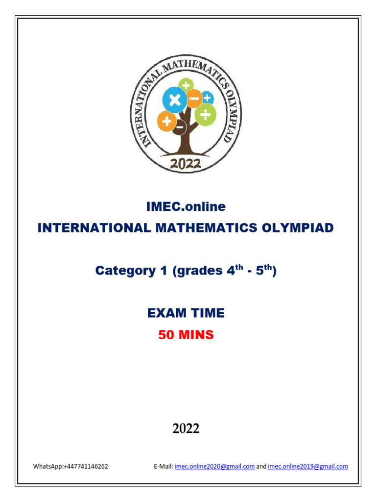 IMEC Grade 3-4 ENG | PDF