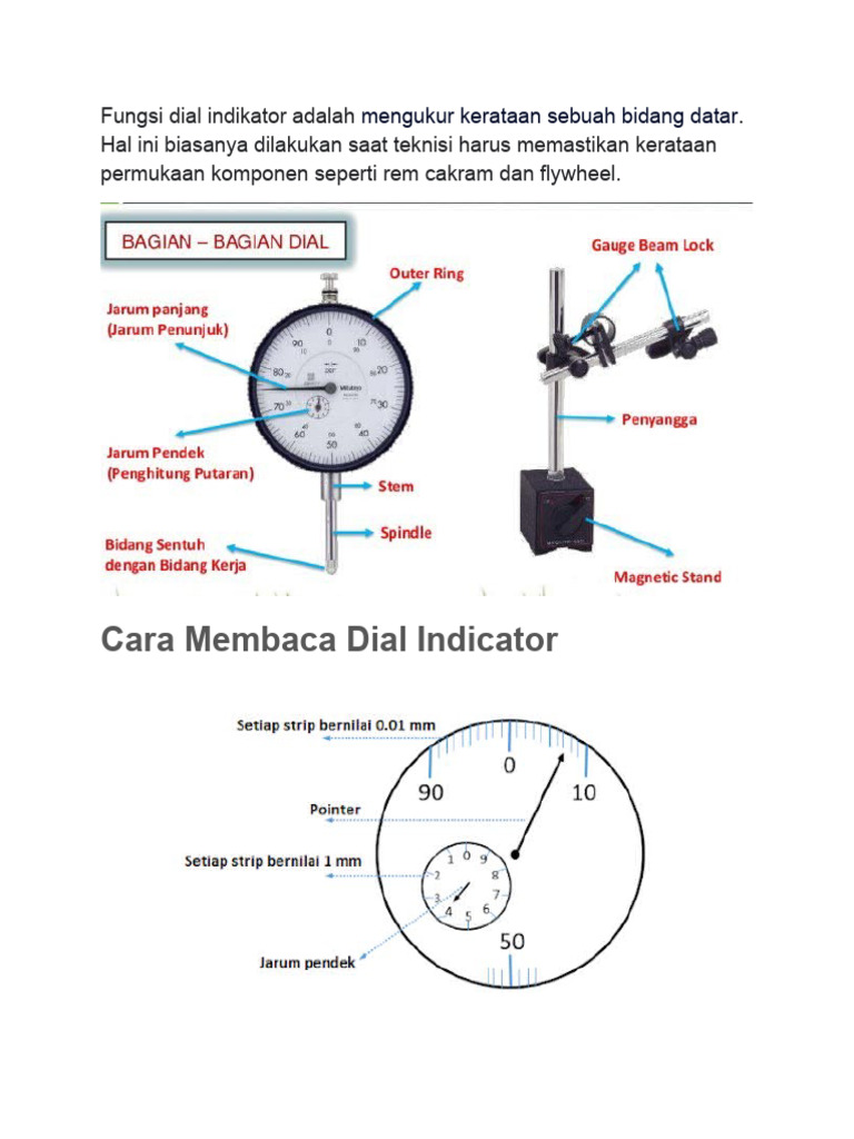 Fungsi Dial Indikator Adalah | PDF