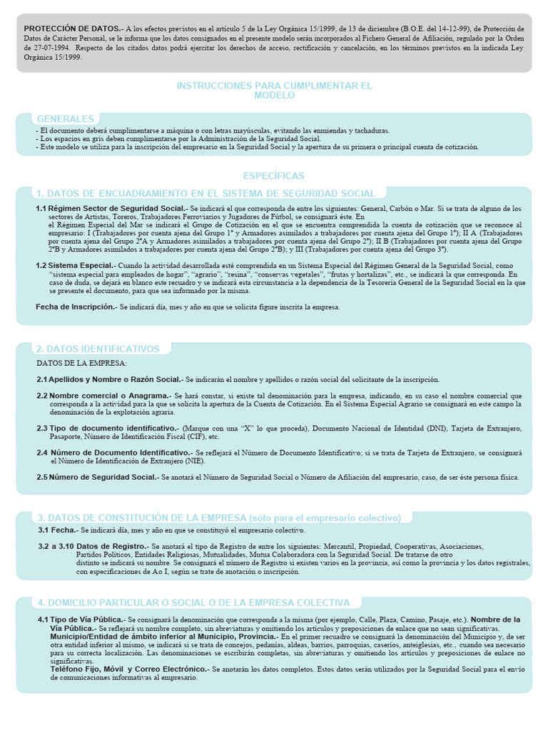 MODELO TA-6 (Documento 9) | PDF